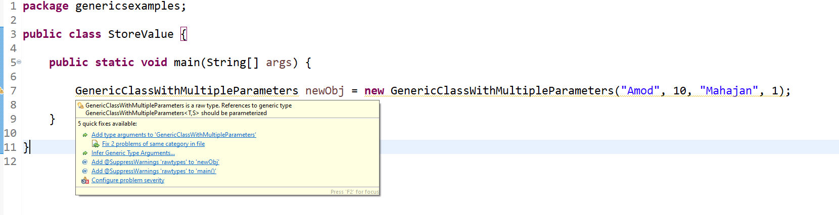 #2. Creating Generic Class With Multiple Type Parameters